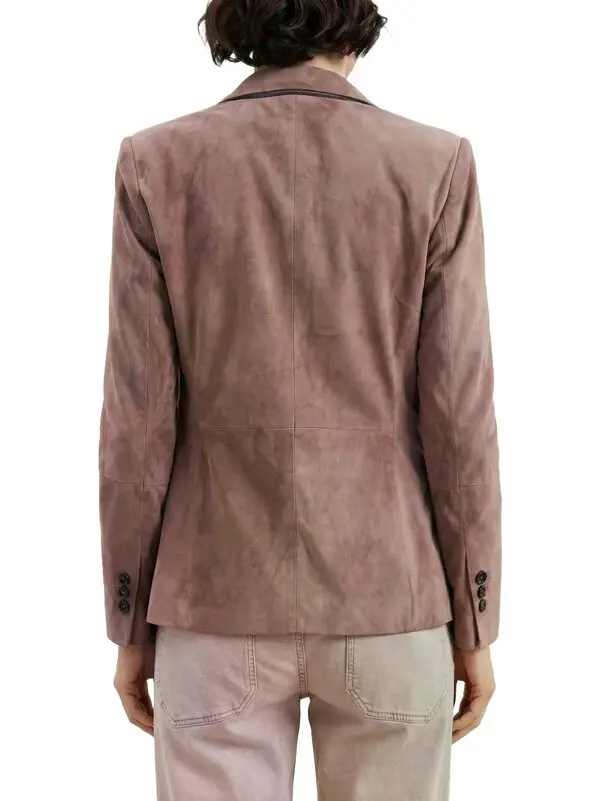 Brunello Cucinelli Single-breasted Suede Blazer - Pink