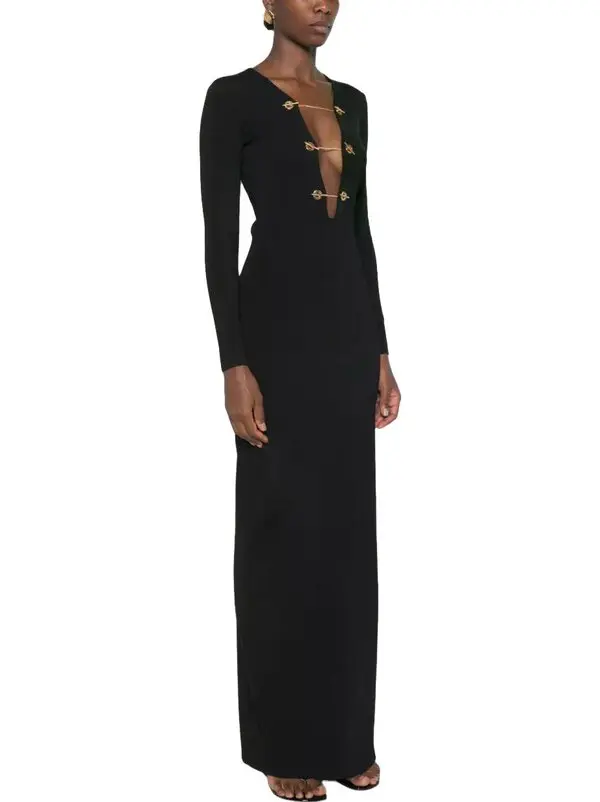 Elisabetta Franchi Cut-out Maxi Dress - Black