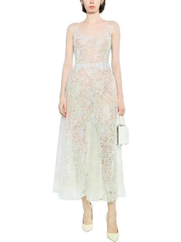 MONTSAND Lace Midi Dress - Green