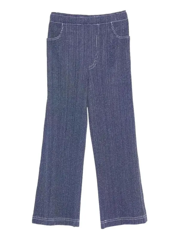 Issey Miyake Denim-effect Trousers - Blue