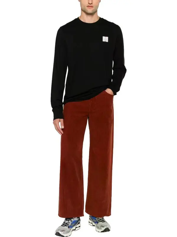 Moncler Logo-patch Long-sleeve Top - Black