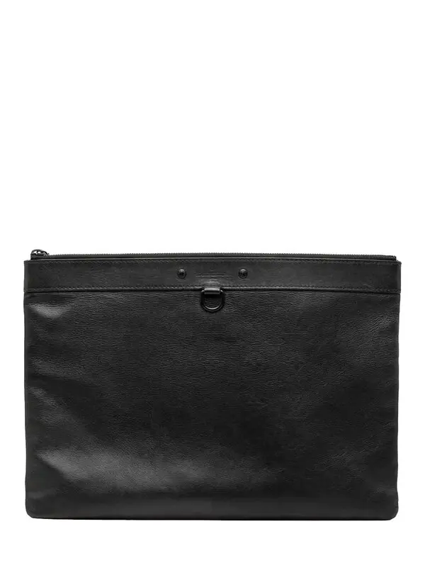 LOUIS VUITTON Monogram Shadow Discovery Pochette Clutch Bag - Black