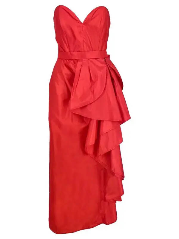DALILA DI LAZZARO Sweetheart Neck Maxi Dress - Red