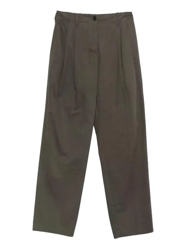 SEMICOUTURE Sofia Pleated Detail Trousers - Green