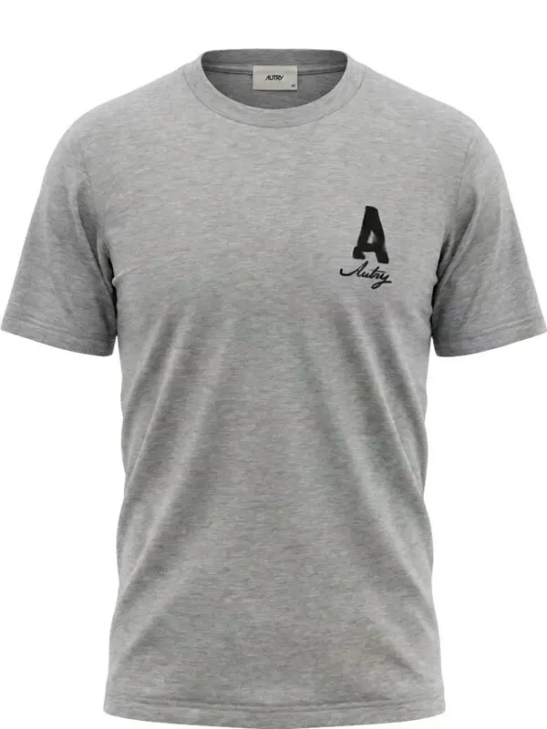 AUTRY Logo-print T-shirt - Grey