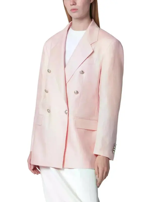 Tagliatore Double-breasted Peak-lapel Blazer - Pink