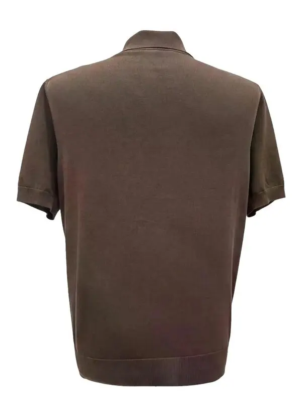 Dolce & Gabbana Knitted Polo Shirt - Brown