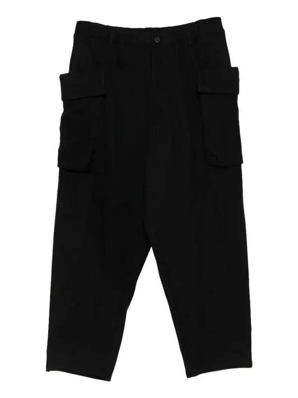 Yohji Yamamoto Straight Leg Cargo Pants - Black