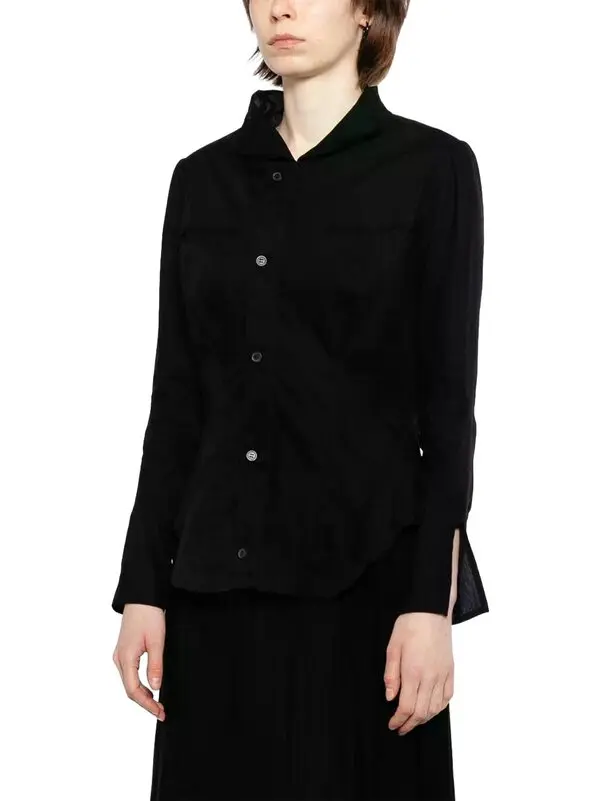 Yohji Yamamoto Cotton High-neck Jacket - Black