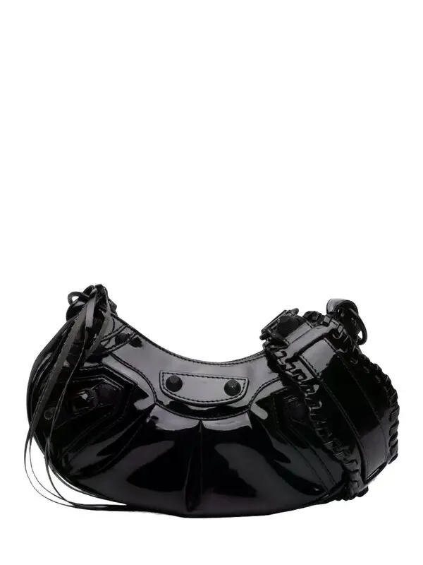 Balenciaga Patent Motocross Le Cagole Xs Crossbody Bag - Black
