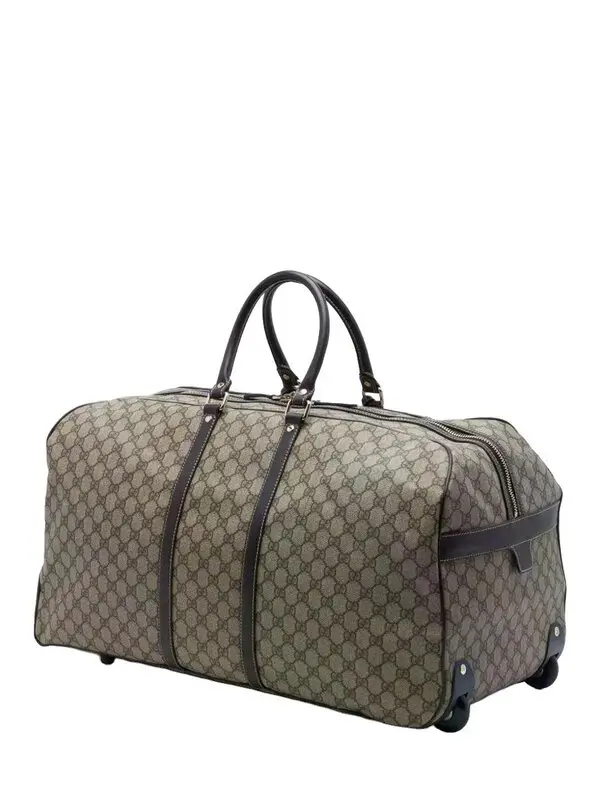 Gucci Gg Supreme Trolley Travel Bag - Neutrals