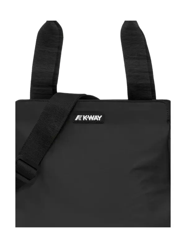 K-WAY Aisy Logo-patch Tote Bag - Black