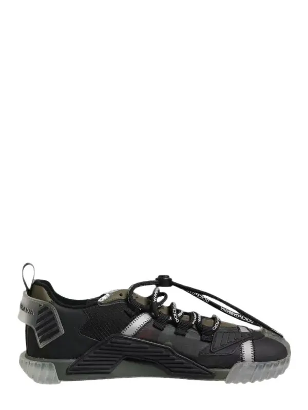Dolce & Gabbana Camo-print Lace-up Sneakers - Black