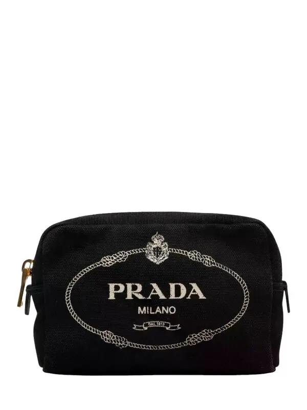 Prada Canapa Logo Pouch - Black