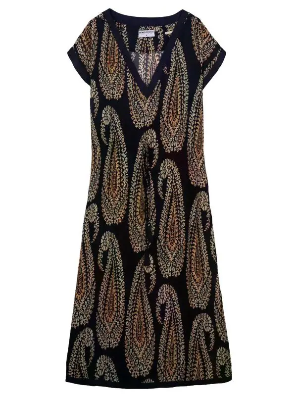 One Season Sammi Paisley-print Midi Dress - Blue