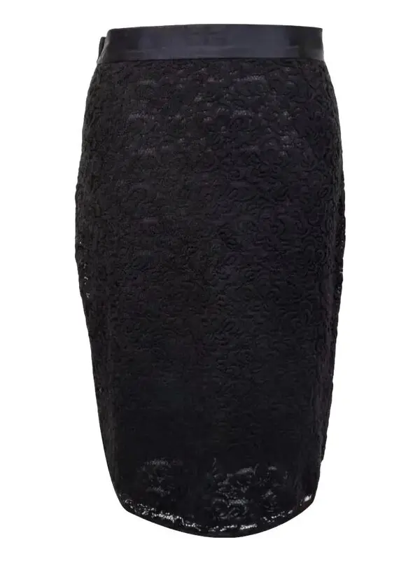 Dolce & Gabbana Lace Pencil Midi Skirt - Black