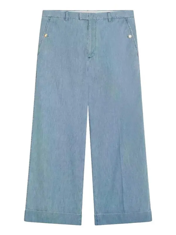 Valentino Garavani Cotton Wide-leg Jeans - Blue