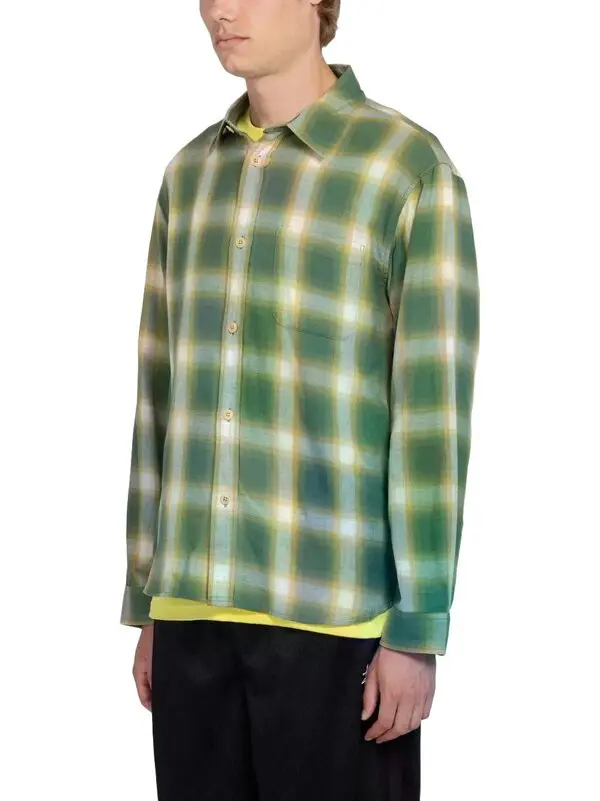 StÜssy Beach Plaid Ombre Shirt - Green
