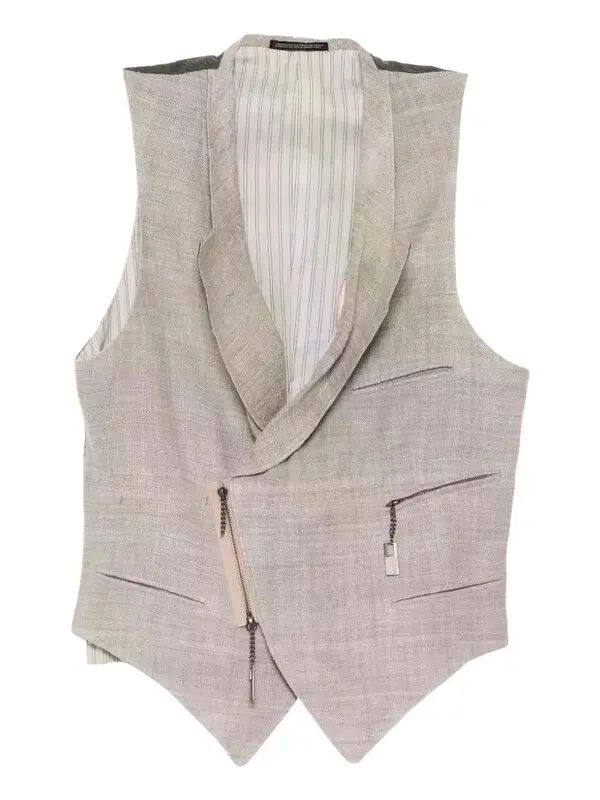 Yohji Yamamoto Silk Waistcoat - Neutrals