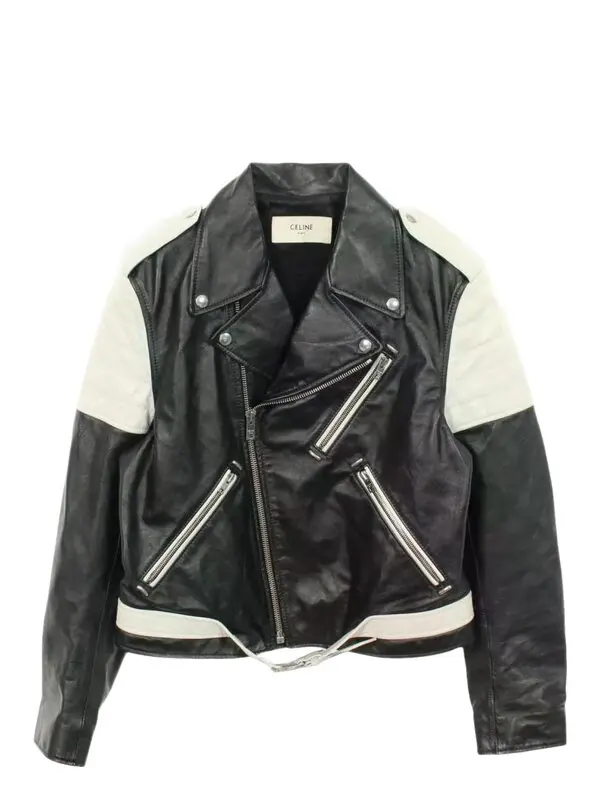 Celine 2010s Leather Zip-pocket Jacket - Black
