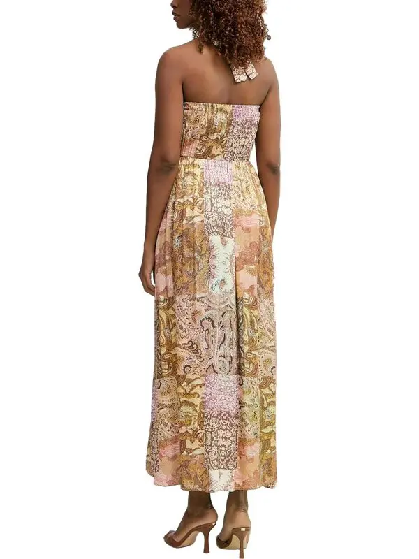 Liu Jo Paisley-print Halterneck Midi Dress - Neutrals