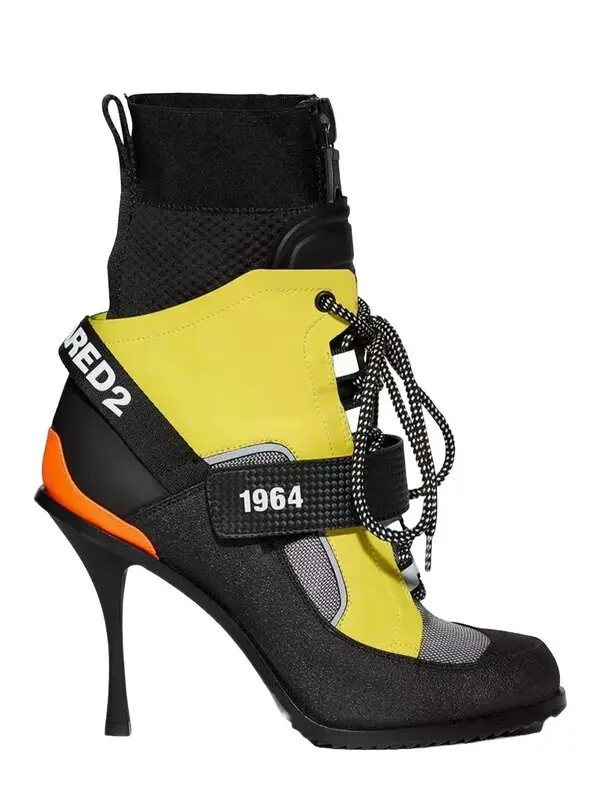 Dsquared2 Techno Lace-up Touch-strap Ankle Boots - Black