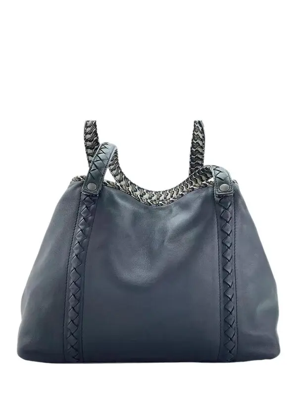 Bottega Veneta Intrecciato Leather Tote Bag - Black