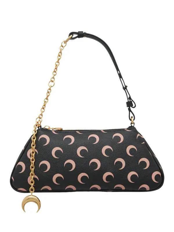 MARINE SERRE Canvas Shoulder Bag - Black