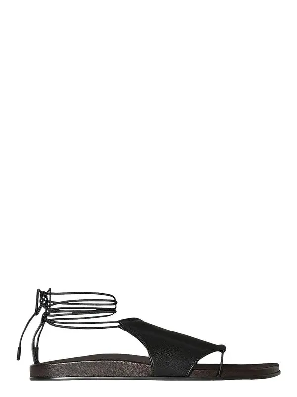 THE ROW Vivienne Lace Up Sandal - Black