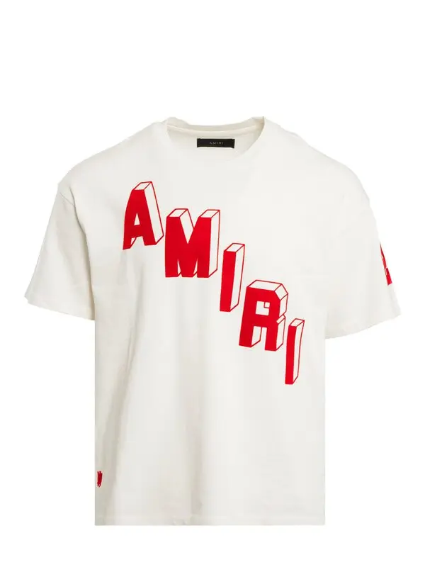Amiri Flocked Logo T-shirt - White
