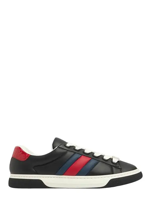 Gucci Ace Sneakers With Web Stripe - Black