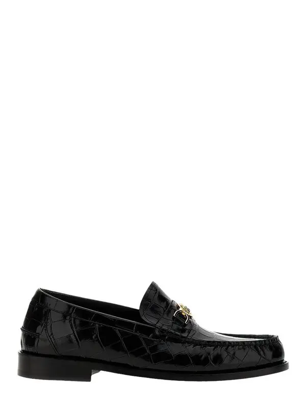 Versace Medusa '95 Croc-effect Loafer - Black
