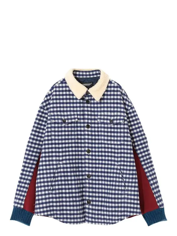 Undercover Checked Blouson - Blue