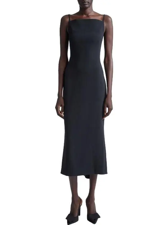 Givenchy Sliced Crepe Cady Mini Dress - Black
