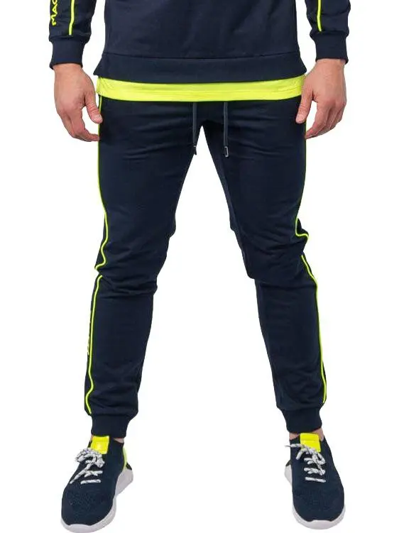 MACEOO Current Side Stripe Joggers - Blue