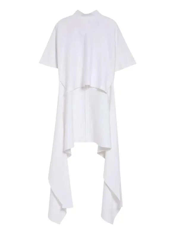 Alaïa Asymmetrical Mock Neck T-shirt - Blanc