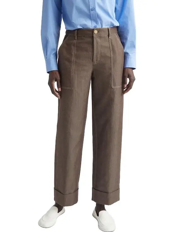 Lafayette 148 New York Highline Straight Leg Ankle Jeans - Root