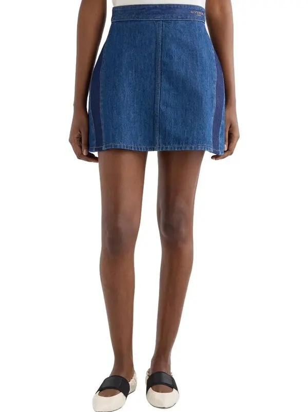 Givenchy Cocoon Denim Miniskirt - Medium Blue