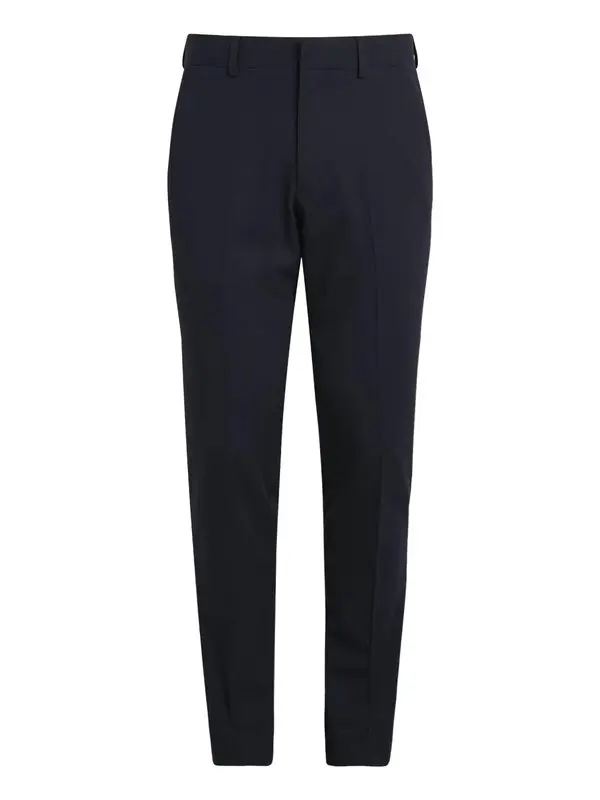 Sandro Virgin Wool Straight Trousers - Blue