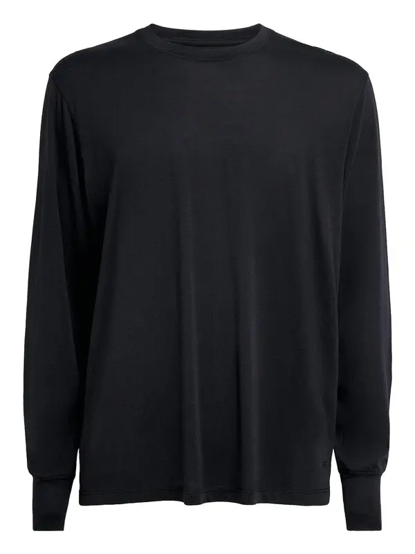 TOM FORD Lyocell-cotton Long-sleeve T-shirt - Black