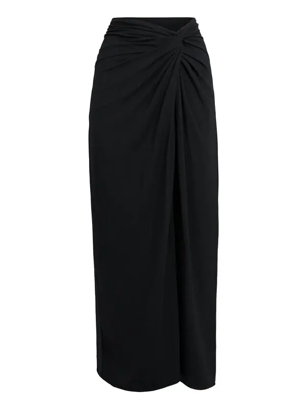 ME+EM Jersey Knot Maxi Skirt - Black