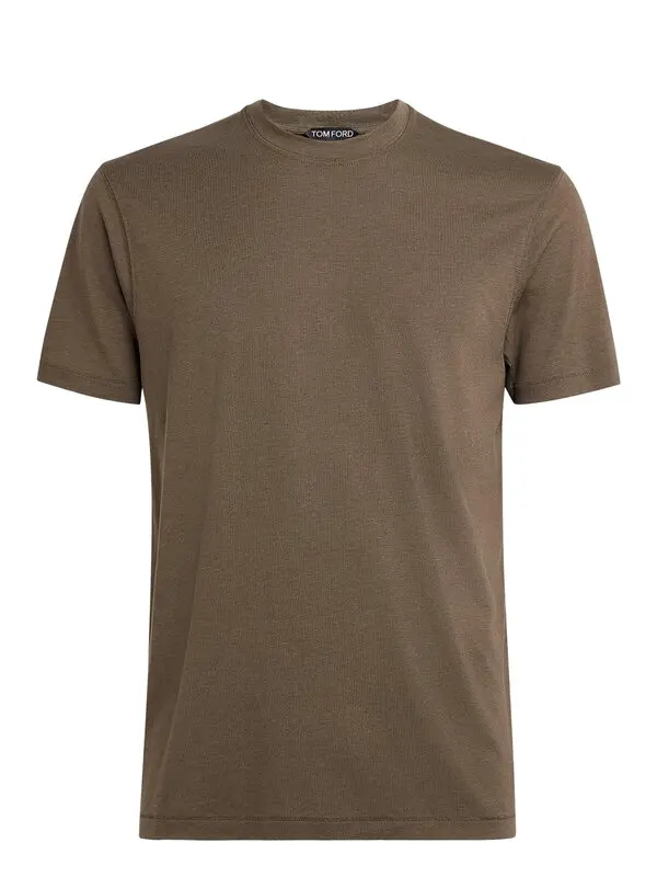 TOM FORD Lyocell-cotton T-shirt - Green