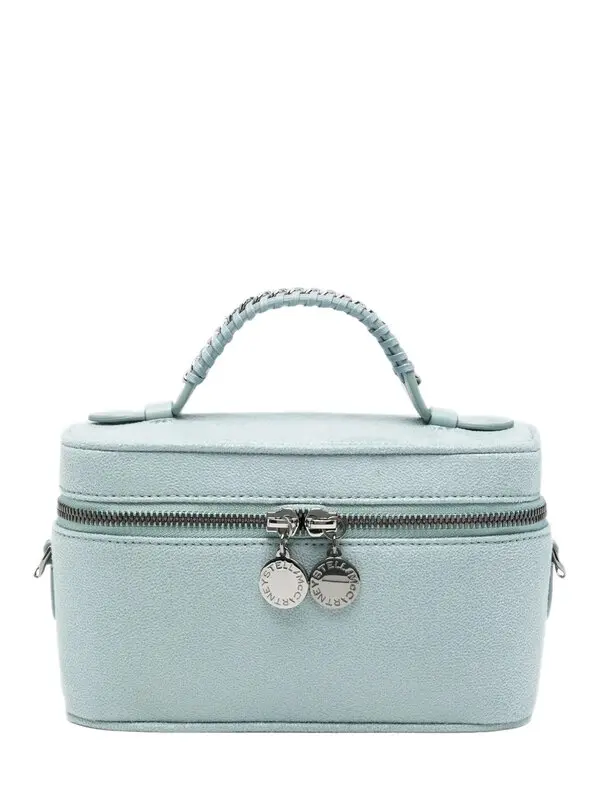 Stella McCartney Mini Diamond-cut Chain Crossbody Bag With Top Handle - Azzurro