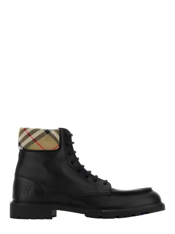 Burberry Leather Ankle Boots - Black