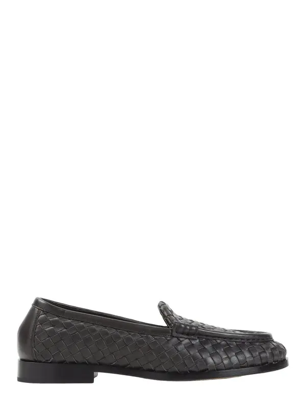 Bottega Veneta Braided Leather Loafers - Brown