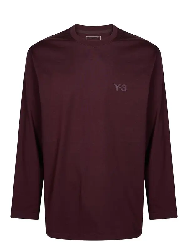 Y3 Long Sleeve Cotton T-shirt, Fw26 - Rosso