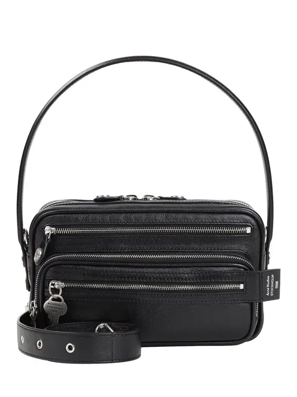 Acne Studios Cameroon Leather Shoulder Bag - Black