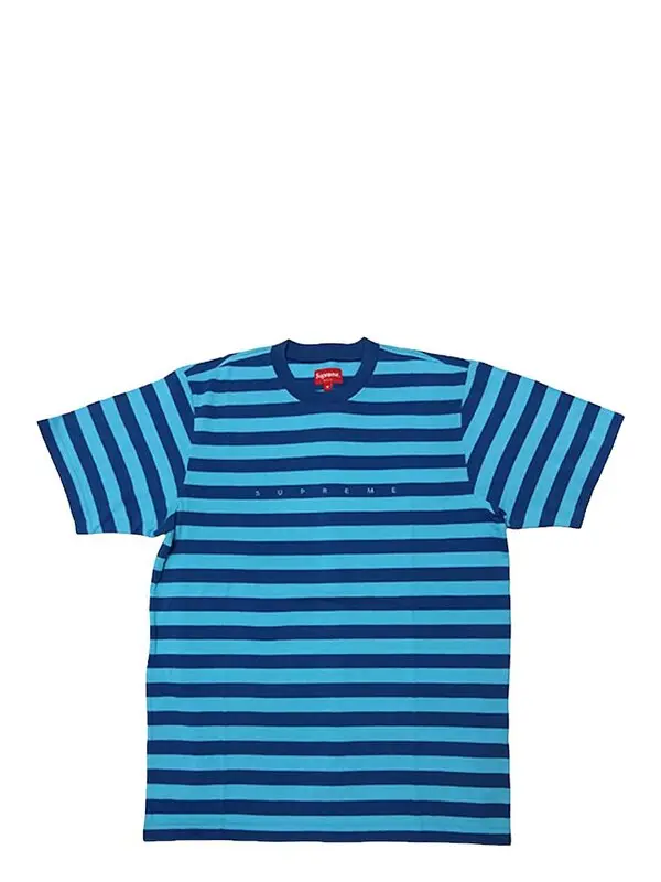Supreme Bar Stripe Tee Shirt - Blue