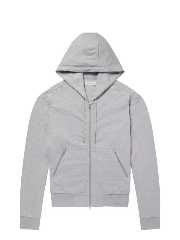 Dries Van Noten Zip-up Cotton Hoodie - Gray