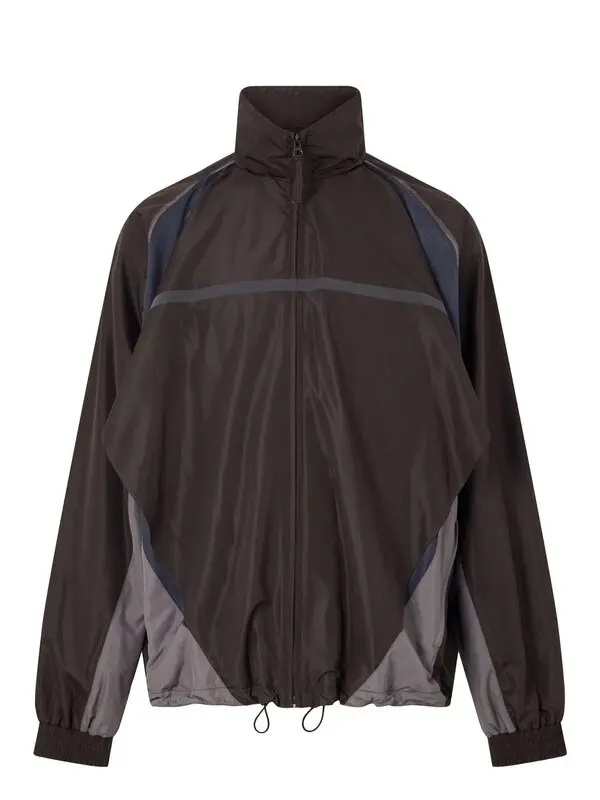MAISON MARGIELA Mesh-trimmed Shell Jacket - Brown